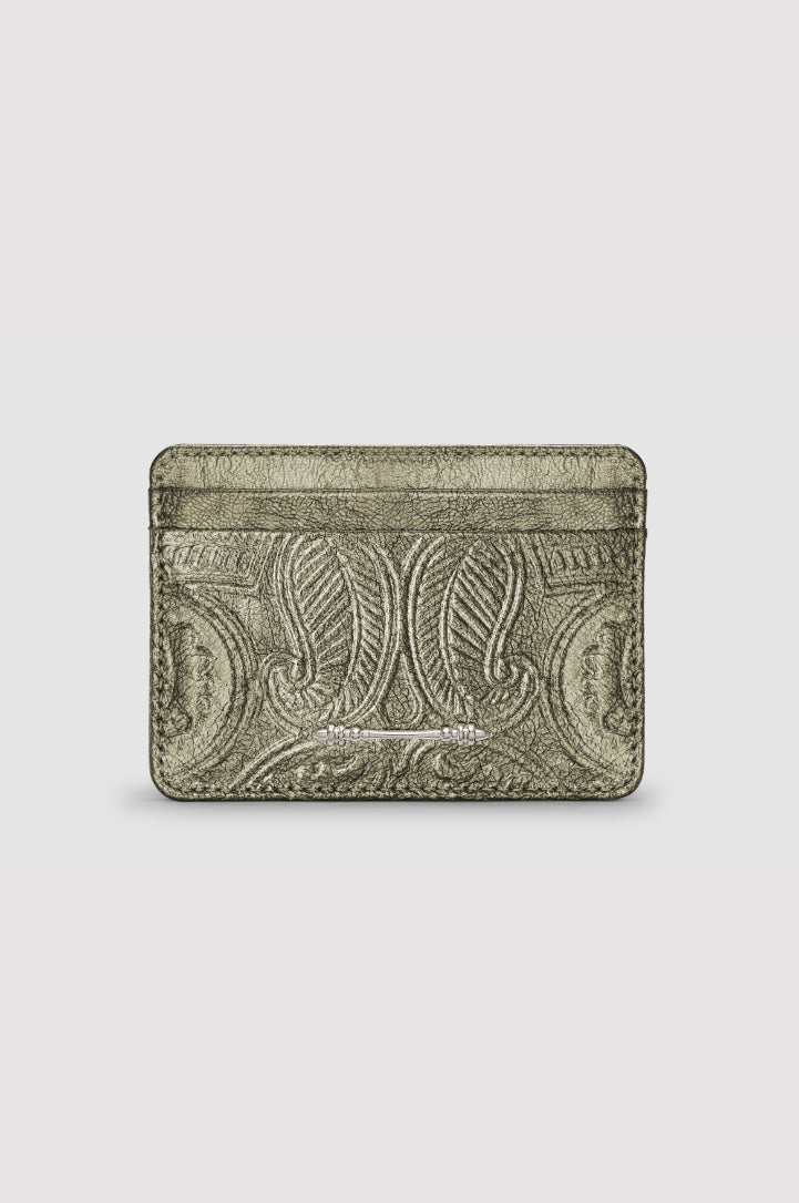 Embossed Cardholder - Silver Olive Gel - Designer Cardholder | OKHTEIN ...