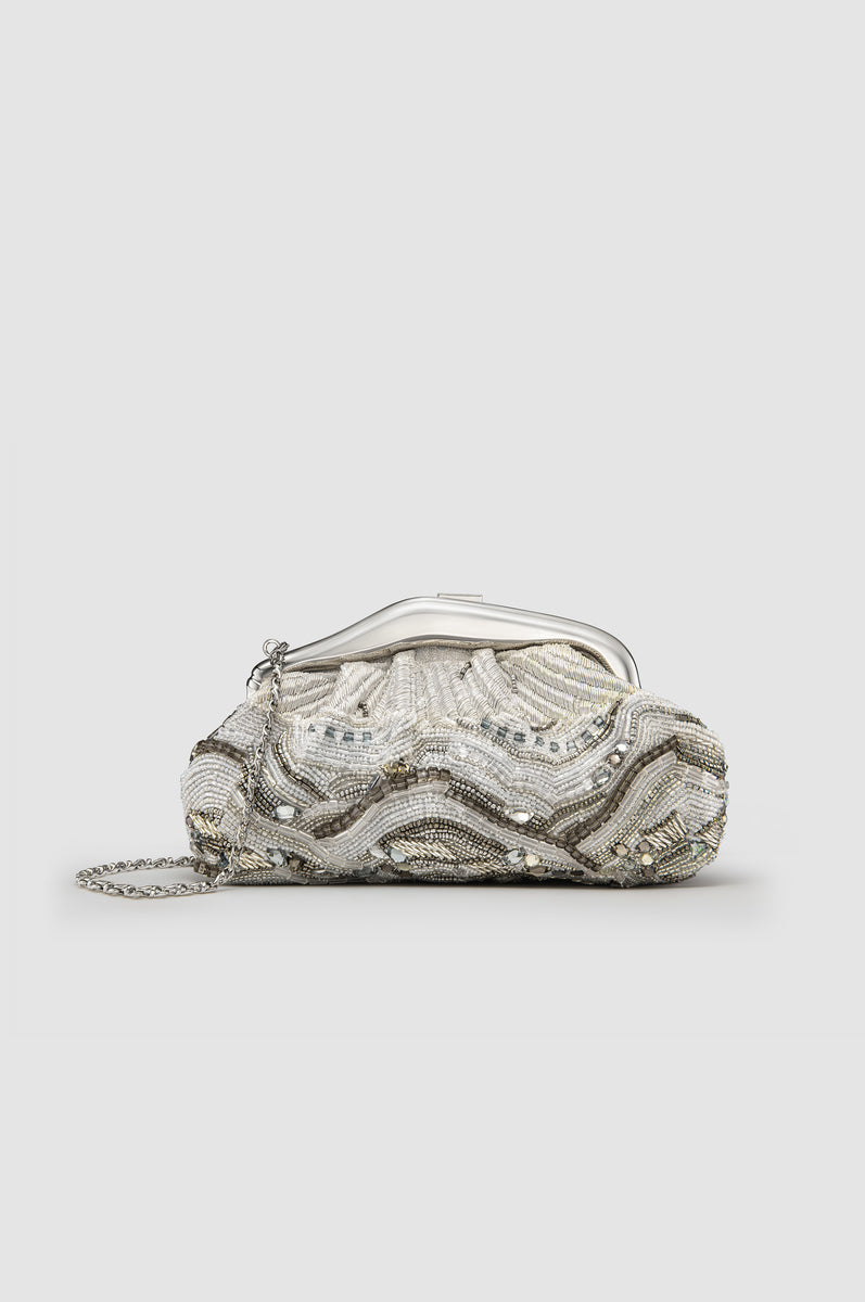Malleable Clutch - Dunes Silver - Designer Clutch | OKHTEIN Official Store