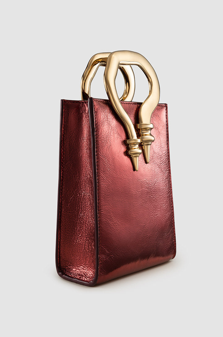 Malleable Mini Shopper - Wine - Designer Mini Handbag | OKHTEIN ...