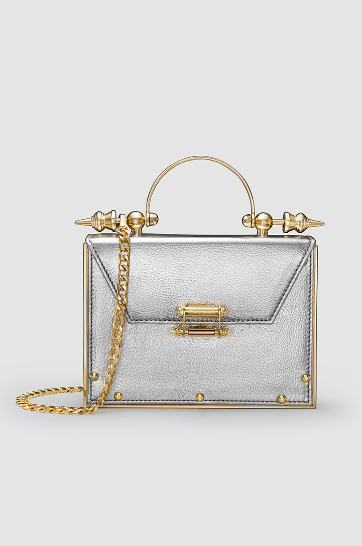 Mahogany On Striped Brass - Silver - Designer Handbag | OKHTEIN ...