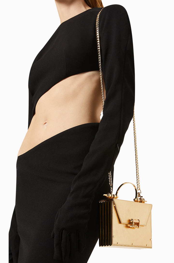 Mahogany On Striped Brass - Metallic Gold - Designer Handbag | OKHTEIN ...