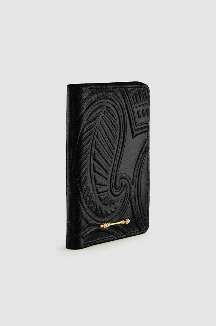Embossed Passport Holder - Metallic Black - Designer Passport Holder ...