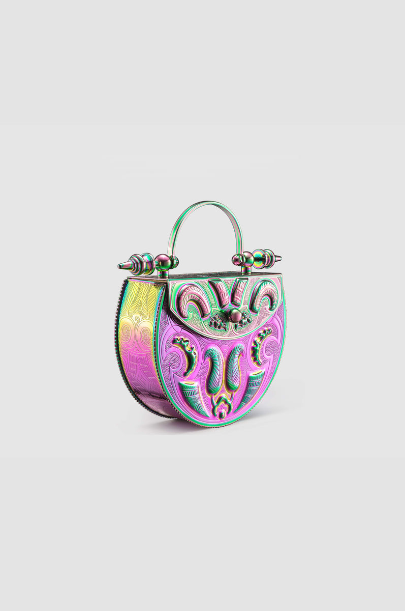 Palmette Oval Minaudiere - Multicolored - Designer Handbag | OKHTEIN ...