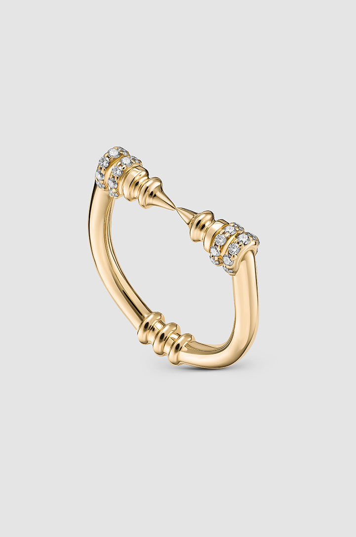 Bond Ring - 18k Gold and Diamonds - Designer Ring | OKHTEIN Official Store